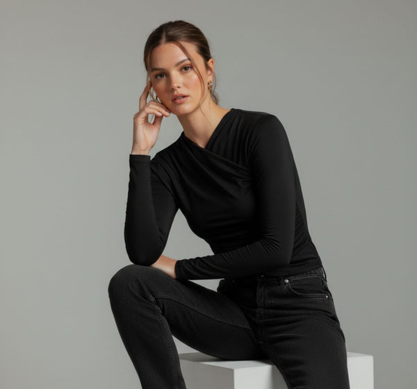 Full Sleeve Draped Top – Urban Threads